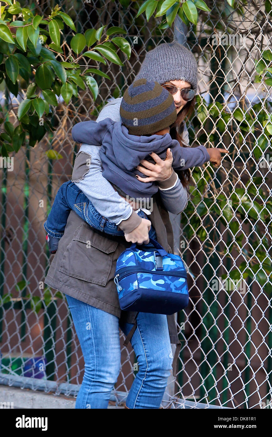 Sandra Bullock and son Louis Bardo Bullock seen dropping off her two ...