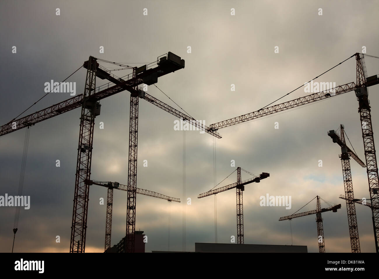 Blue tower crane hi-res stock photography and images - Alamy