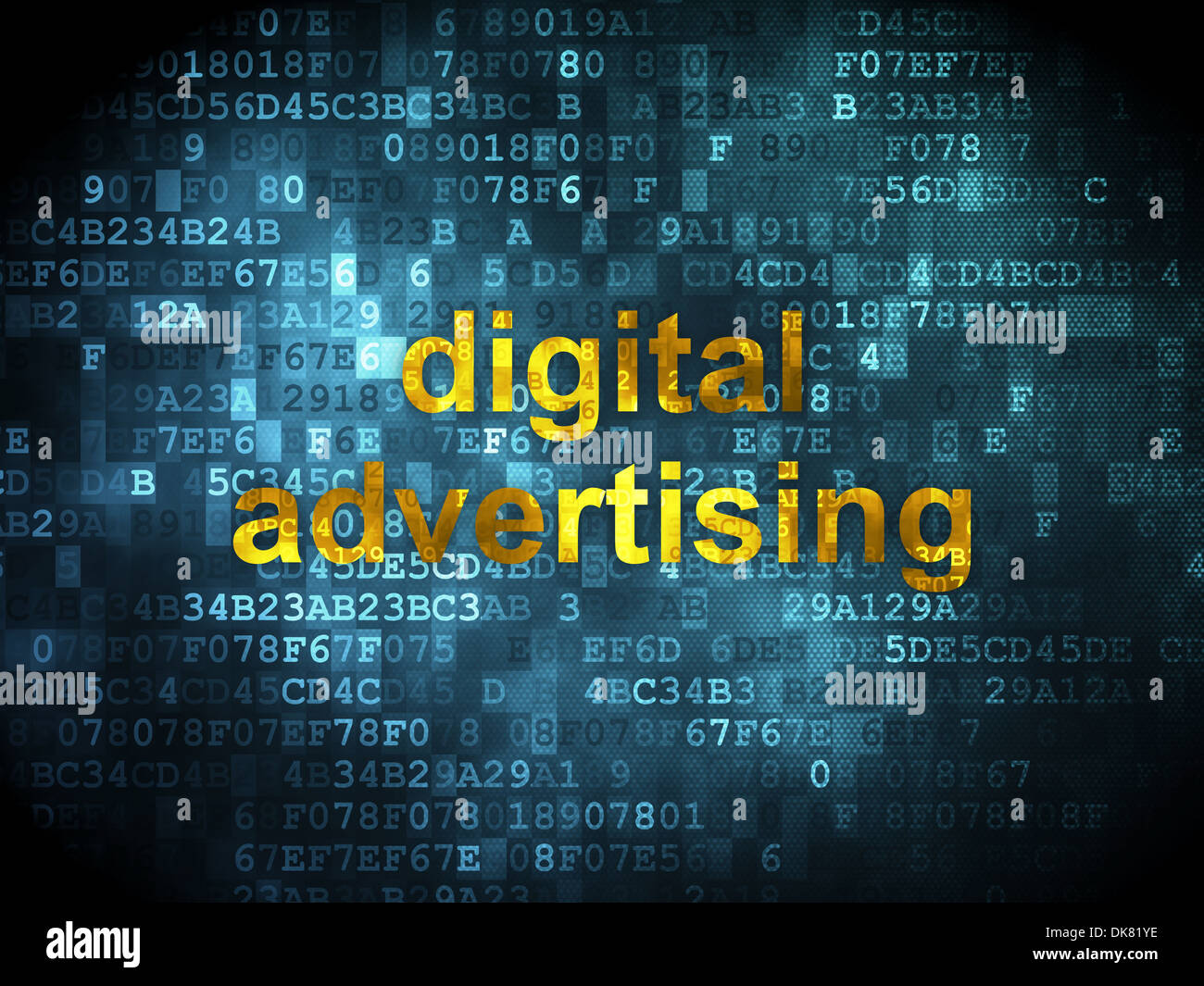 Marketing concept: Digital Advertising on digital background Stock ...
