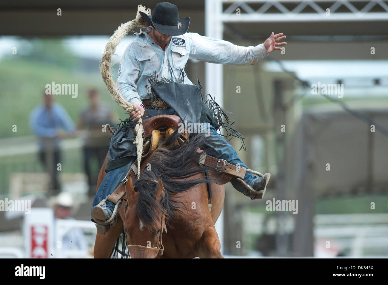July 9, 2011 - Calgary, Alberta, Canada - Saddle bronc rider Wade ...