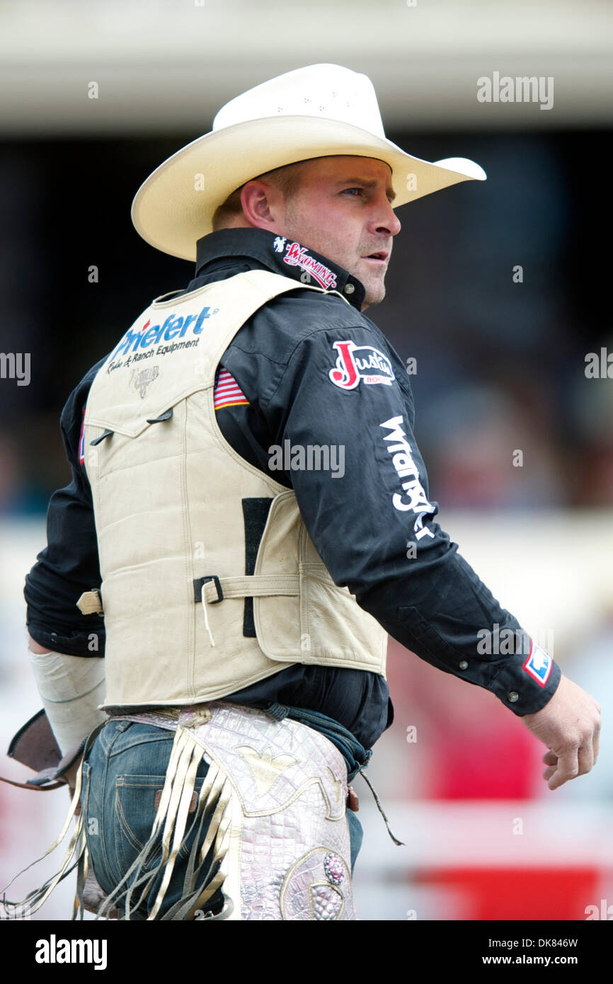 July 9, 2011 - Calgary, Alberta, Canada - Bareback rider Kelly ...