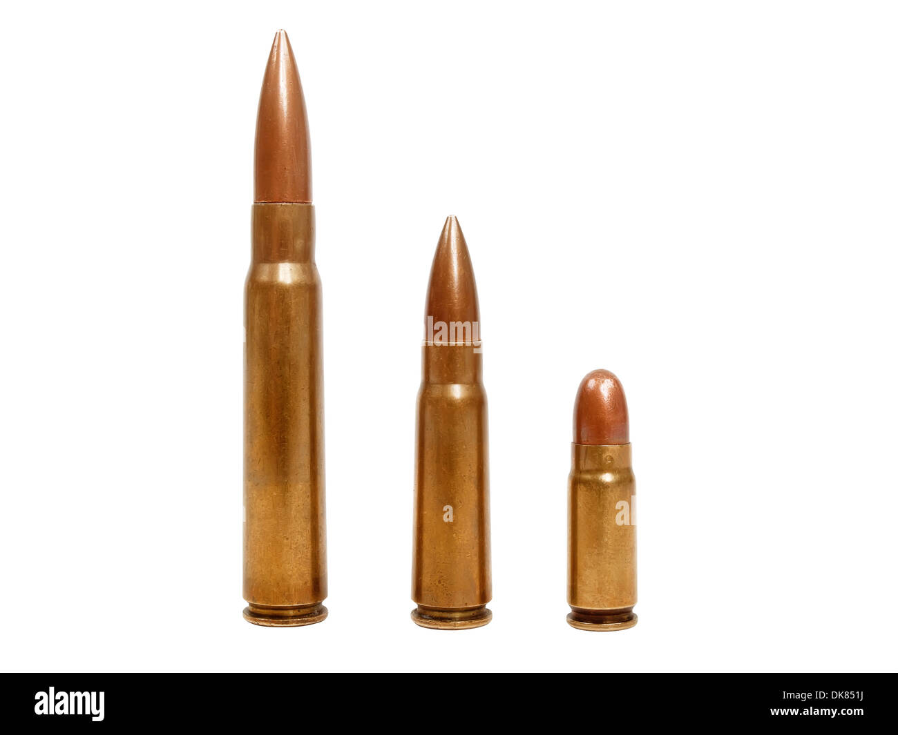 three bullets isolated on white background Stock Photo - Alamy