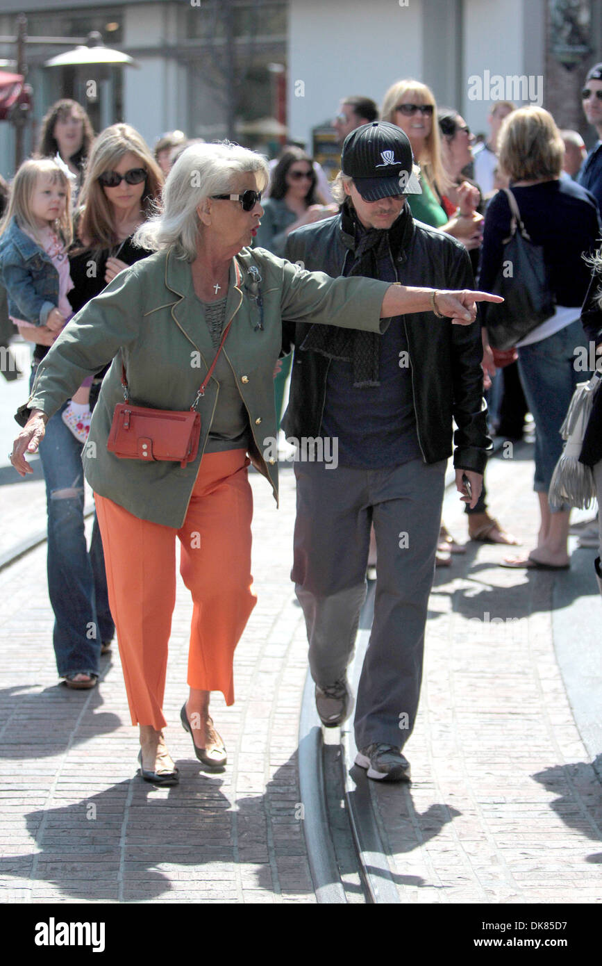 David Spade and his Mother Judy Todd hanging out at Grove Los Angeles ...