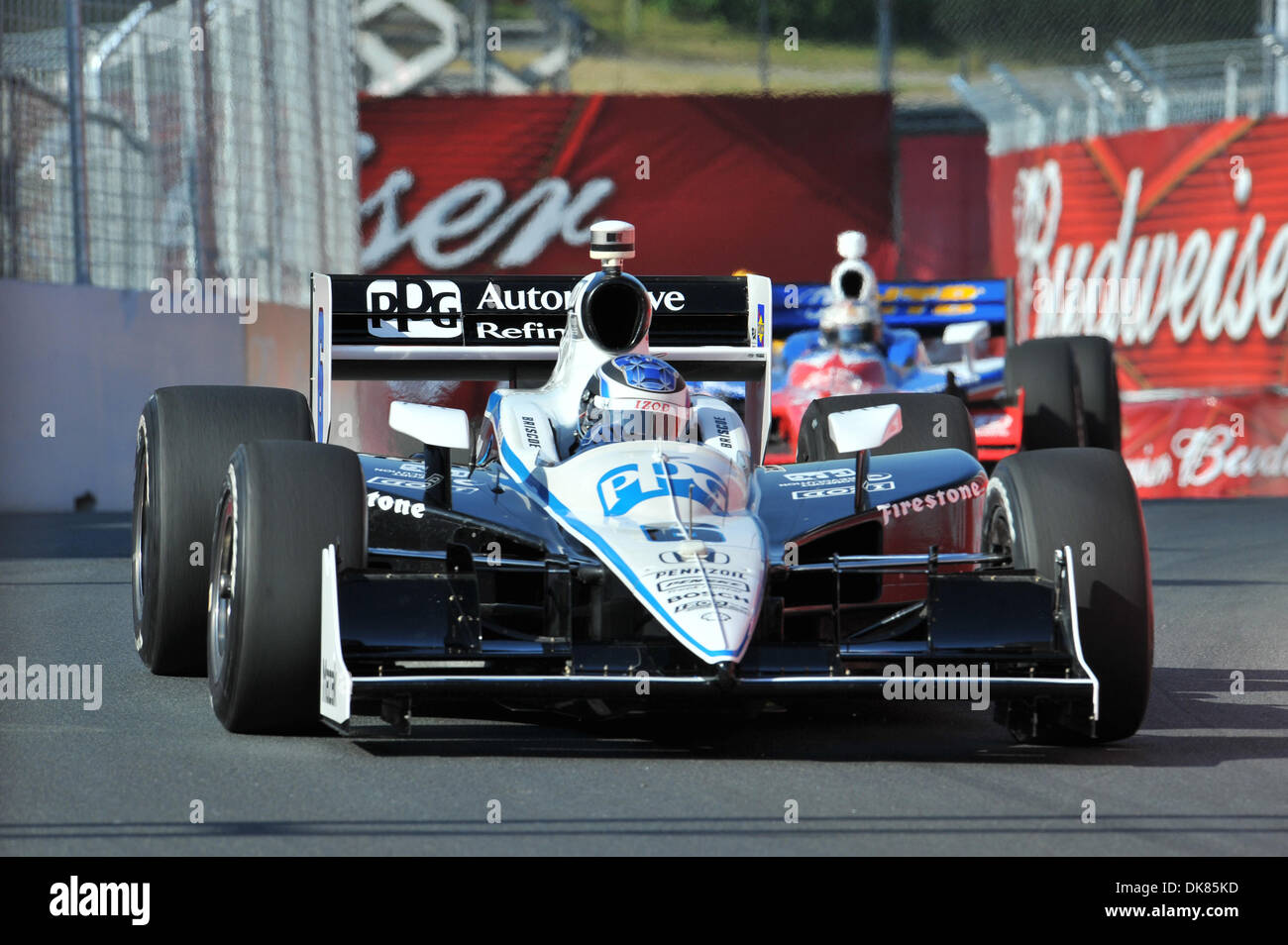 July 9, 2011 - Toronto, Ontario, Canada - Ryan Briscoe exits turn 4 at ...