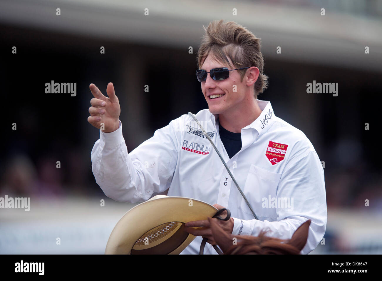 July 10, 2011 - Calgary, Alberta, Canada - Tie-down roper Tuf Cooper of ...