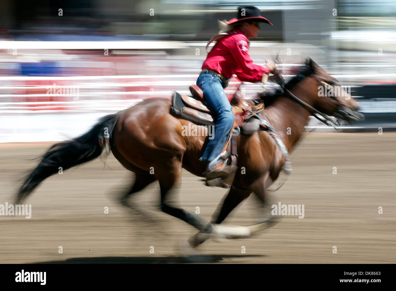 July 10, 2011 - Calgary, Alberta, Canada - Barrel racer Benette ...
