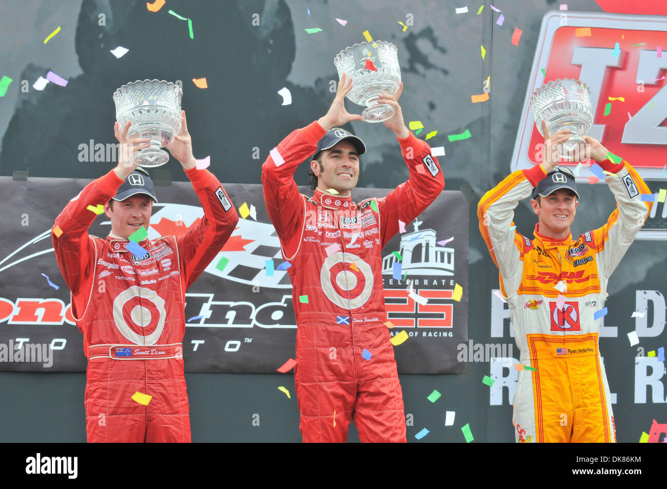 July 10, 2011 - Toronto, Ontario, Canada - The winners podium for the ...