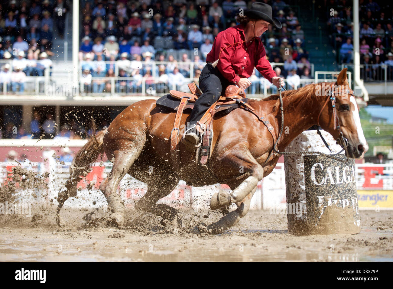 July 11, 2011 - Calgary, Alberta, Canada - Barrel racer Crystal Shaw of ...