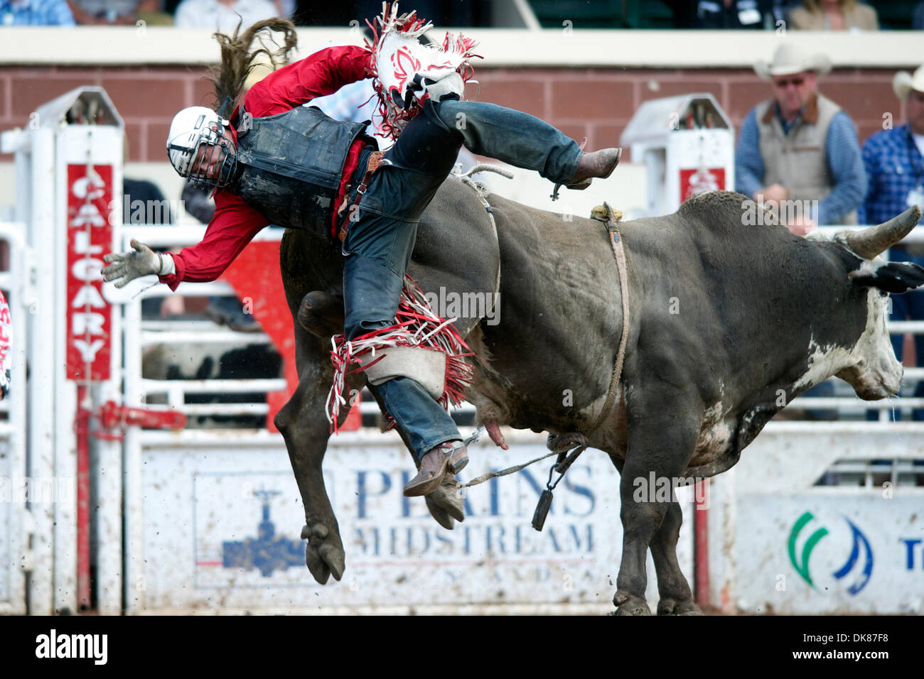 July 11, 2011 - Calgary, Alberta, Canada - Bull rider Shane Proctor of ...