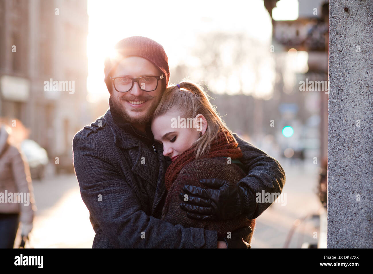 Young happy european couple Stock Photo - Alamy