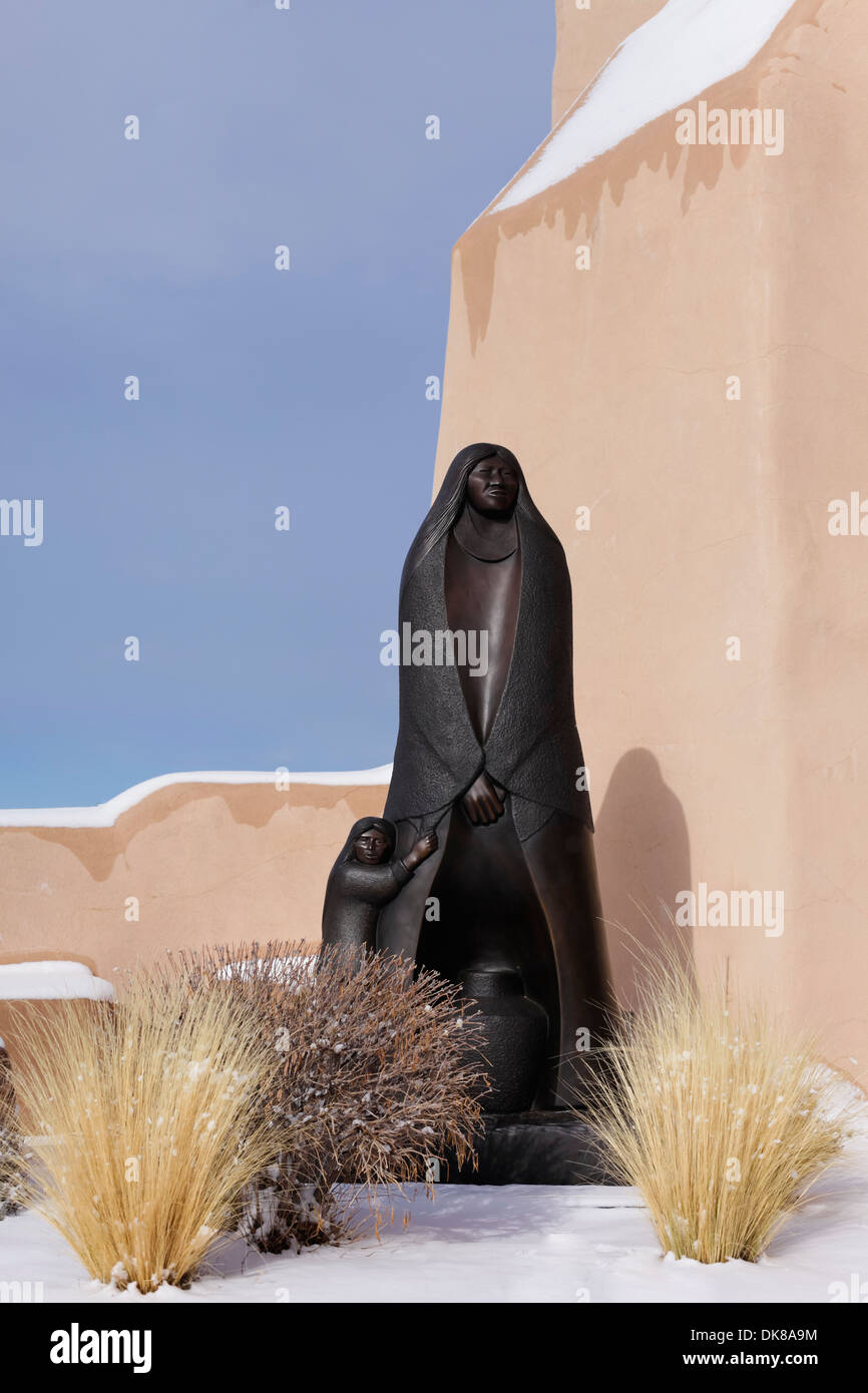 Santa Fe, New Mexico, United States. Native sculpture at Museum Hill ...