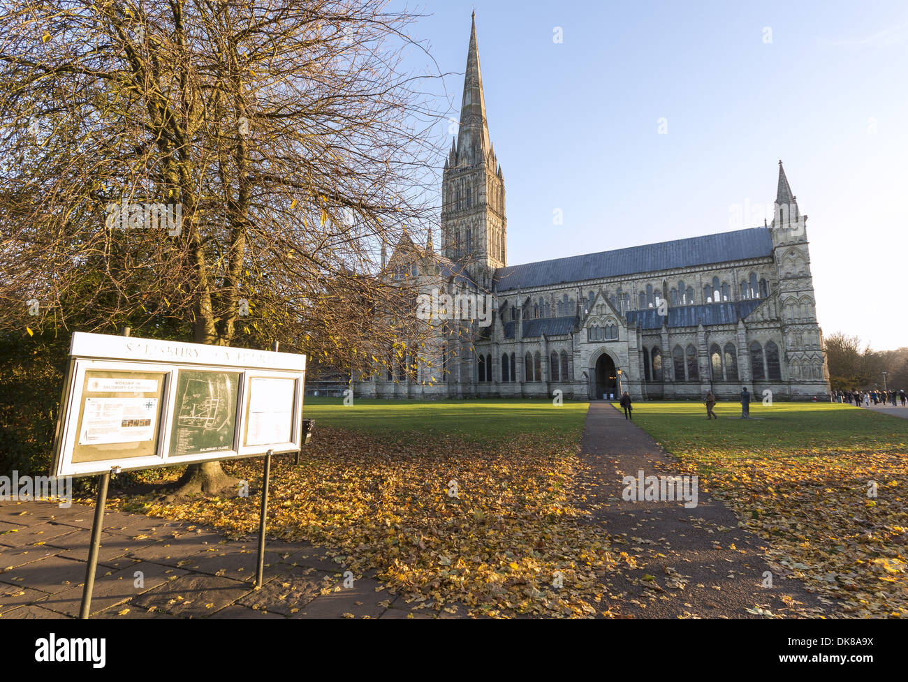 Salisbury cathedral in the autumn hi-res stock photography and images ...