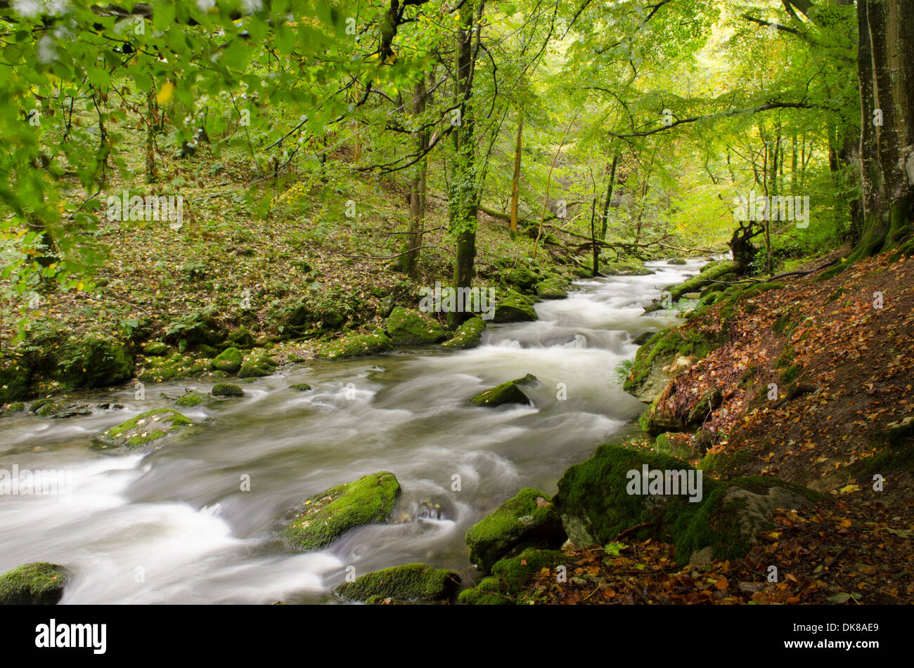 Grisedale Beck as it nears Ullswater, Cumbria, The Lake District, UK ...