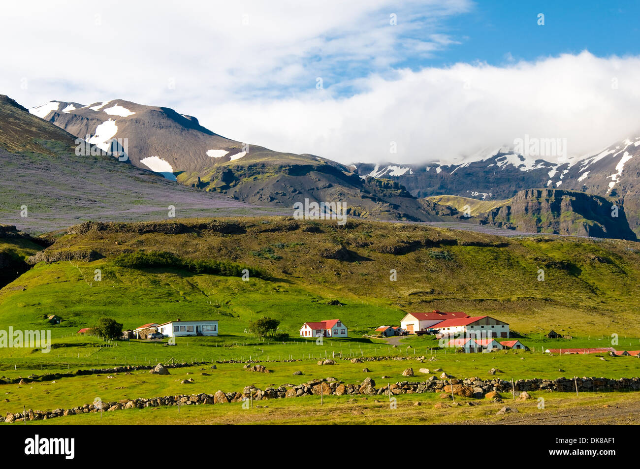 Remote community near Vatnajokull National Park, Iceland Stock Photo ...