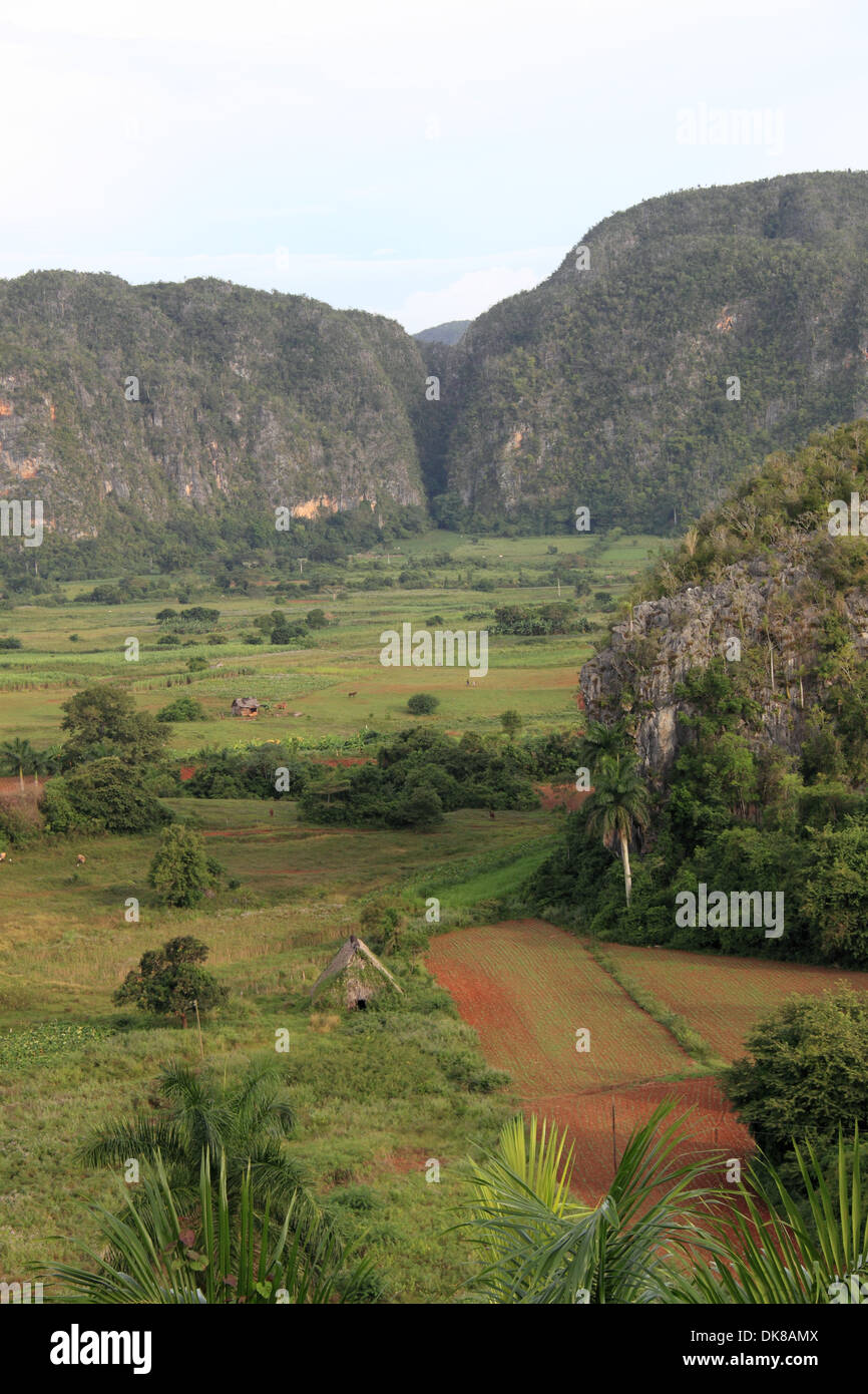 View from Hotel Los Jazmines, Viñales valley, Pinar del Rio province ...