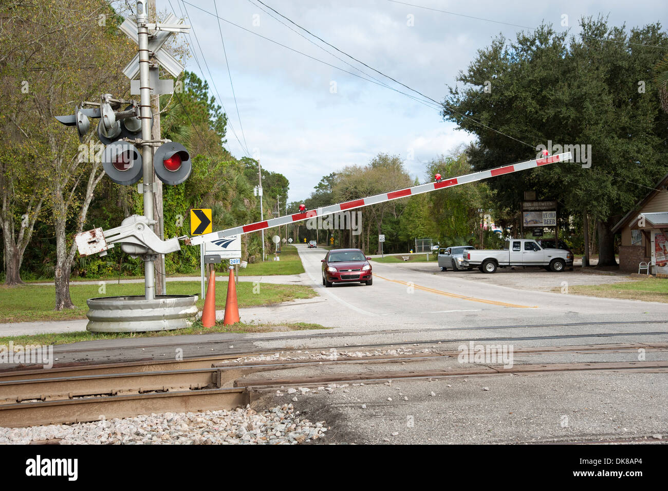 Level crossing barrier hi-res stock photography and images - Alamy