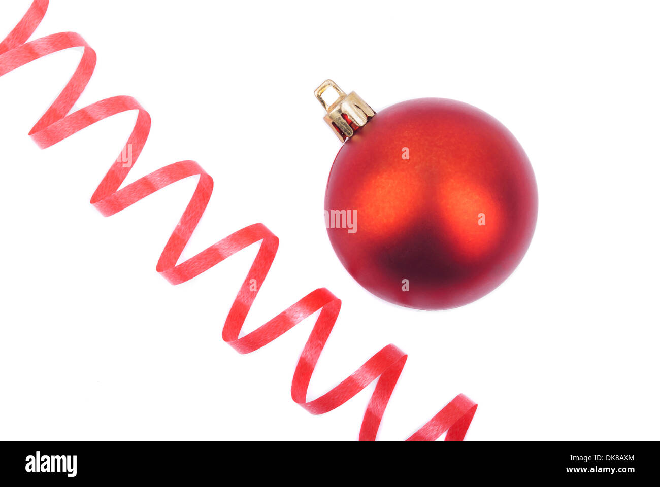 Red christmas ball serpentine Cut Out Stock Images & Pictures - Alamy