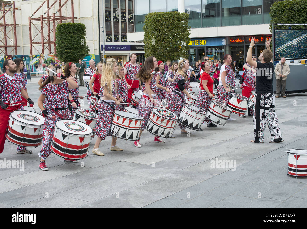 Performers in the Guildhall Square at the Music in the City music event ...