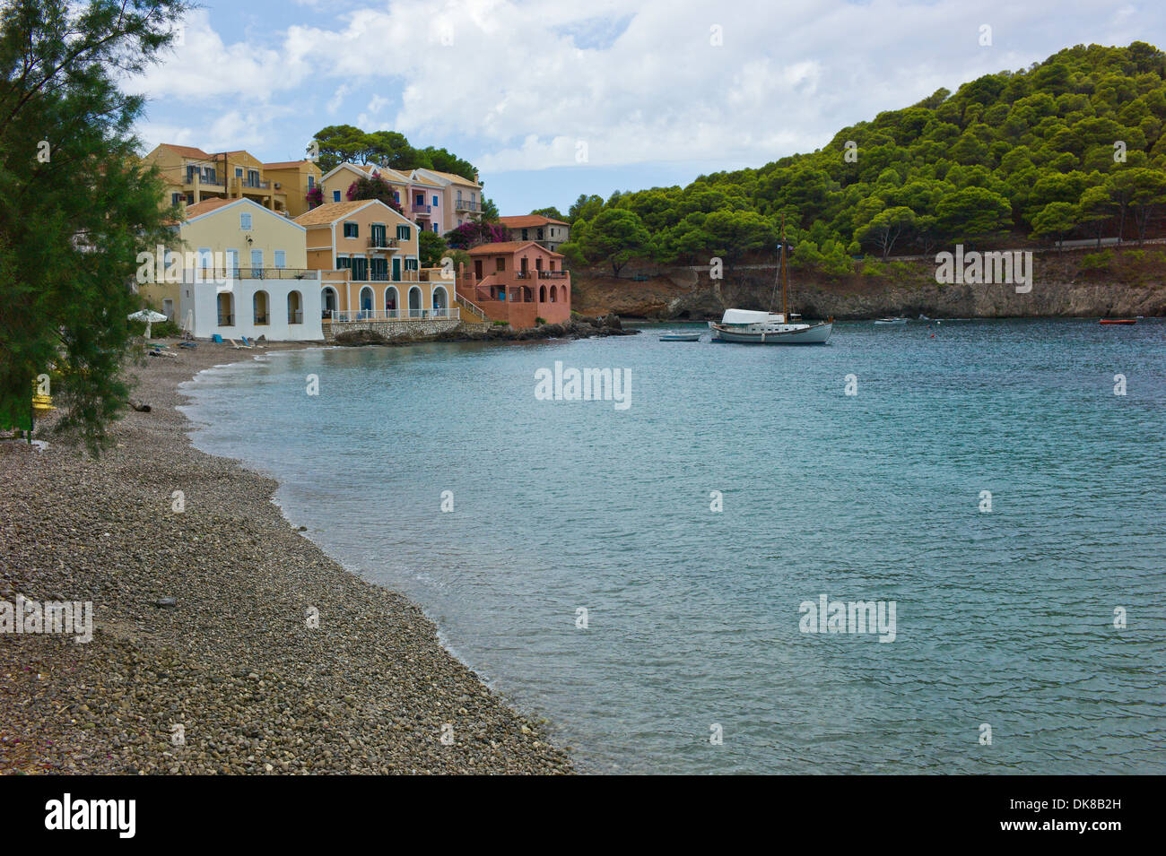 Beach at Assos, Kefalonia, Greece Stock Photo - Alamy