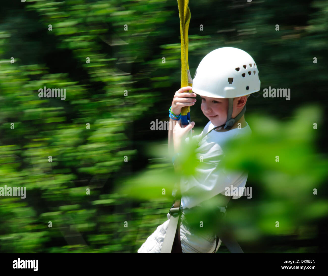June 02, 2011 - Vail, Colorado, U.S. - A boy on the zip line. (Credit ...