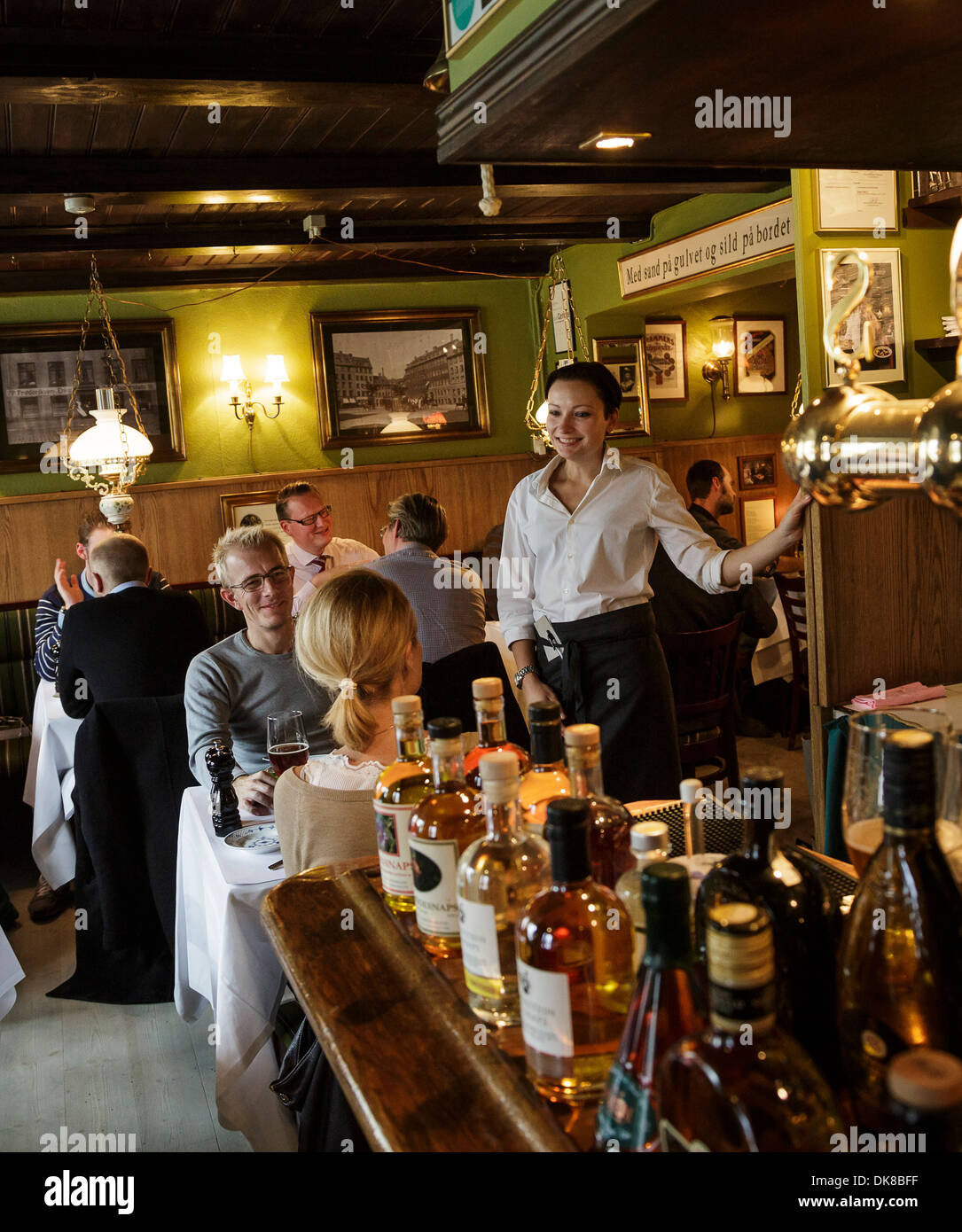 People at Restaurant Schonnemann Serving traditional Danish food ...
