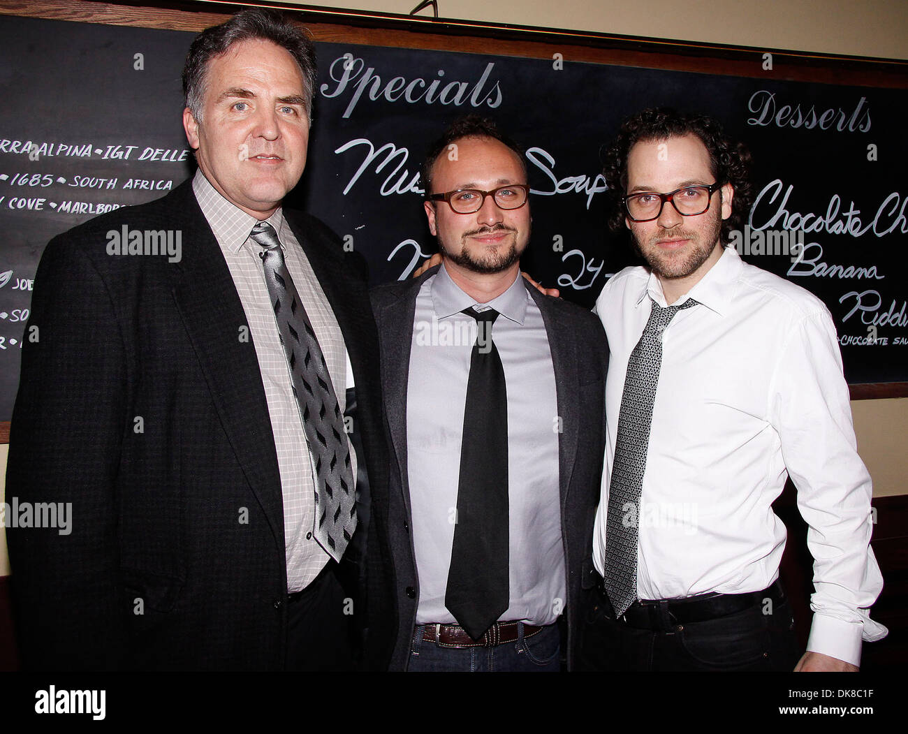 Tim Sanford Dan LeFranc and Sam Gold Opening night after party for 'The ...