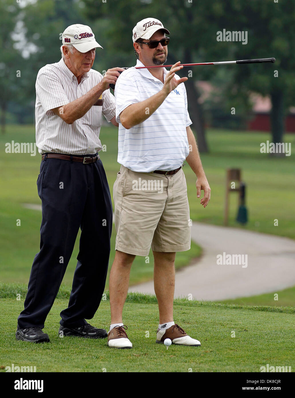 July 18, 2011 - Lexington, KY, USA - Coach Bill Carter, left, helped Ty ...