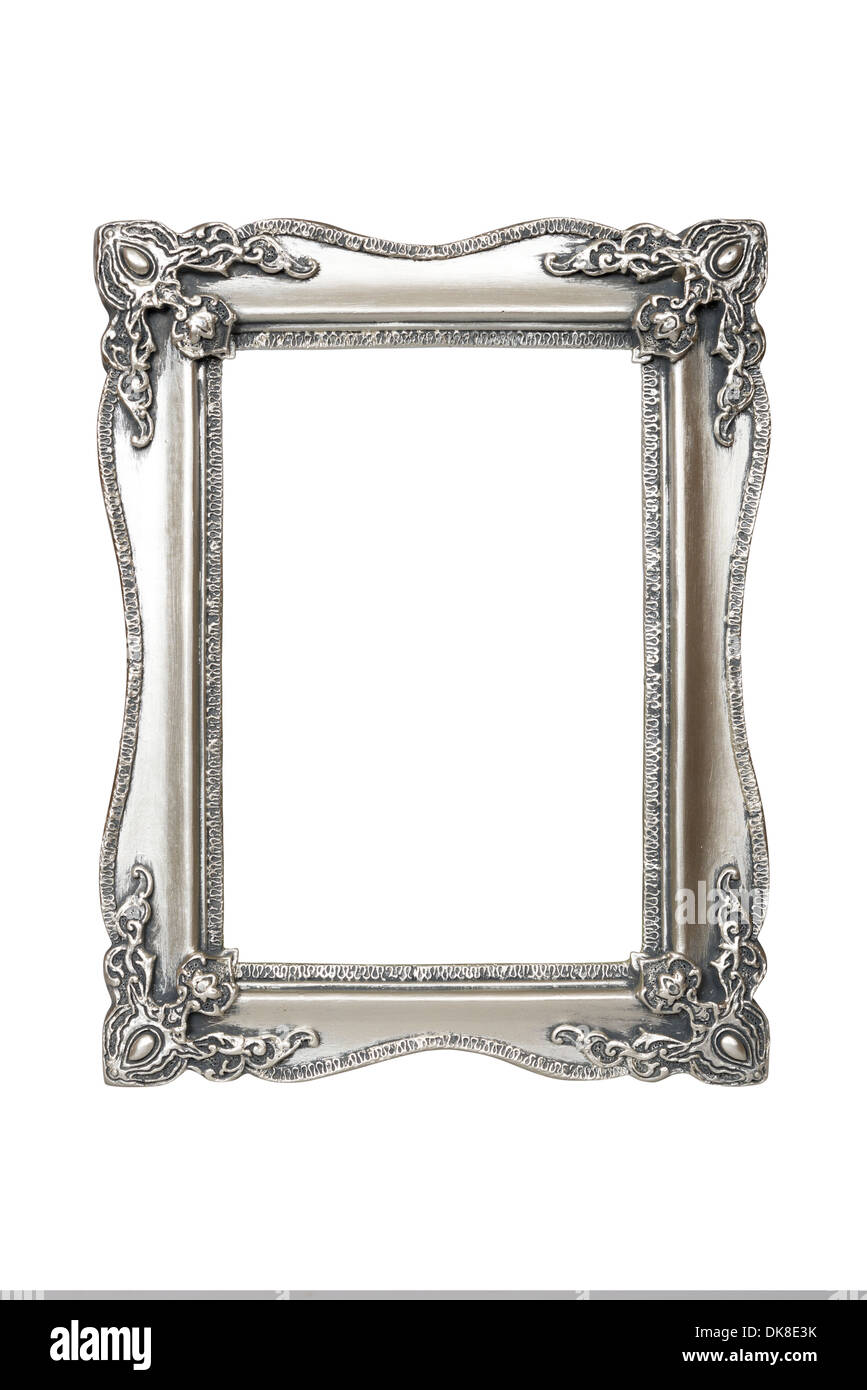 Silver vintage metallic frame hi-res stock photography and images - Alamy