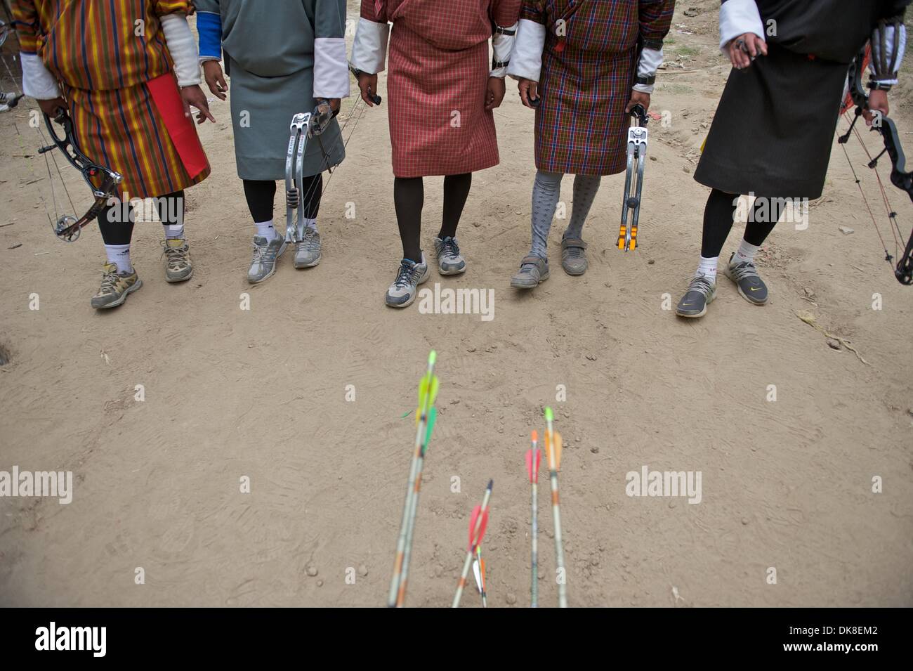 May 8, 2011 - Thimphu, KINGDOM OF BHUTAN - Players dance and sing ...