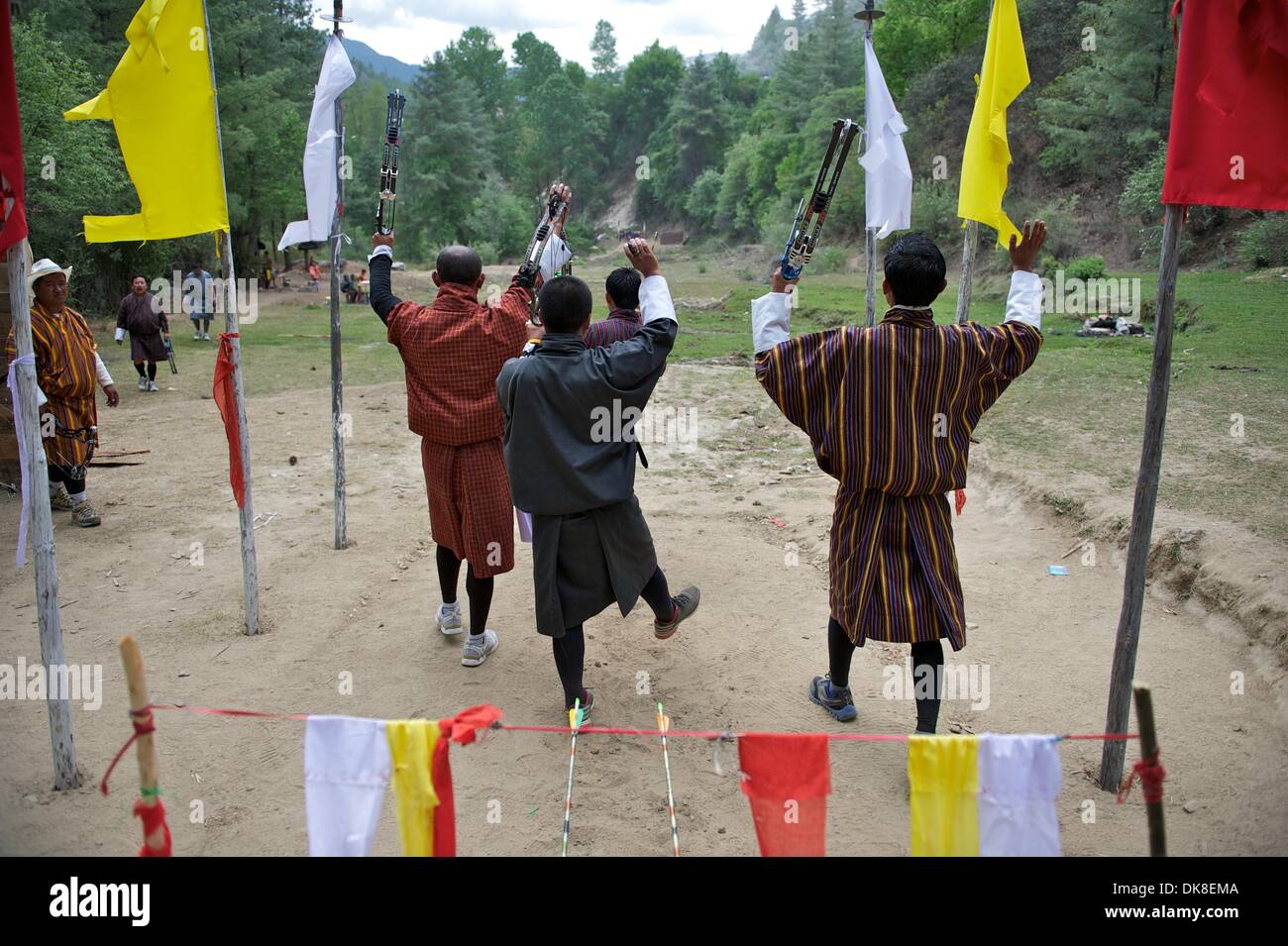 May 8, 2011 - Thimphu, KINGDOM OF BHUTAN - Players dance and sing ...
