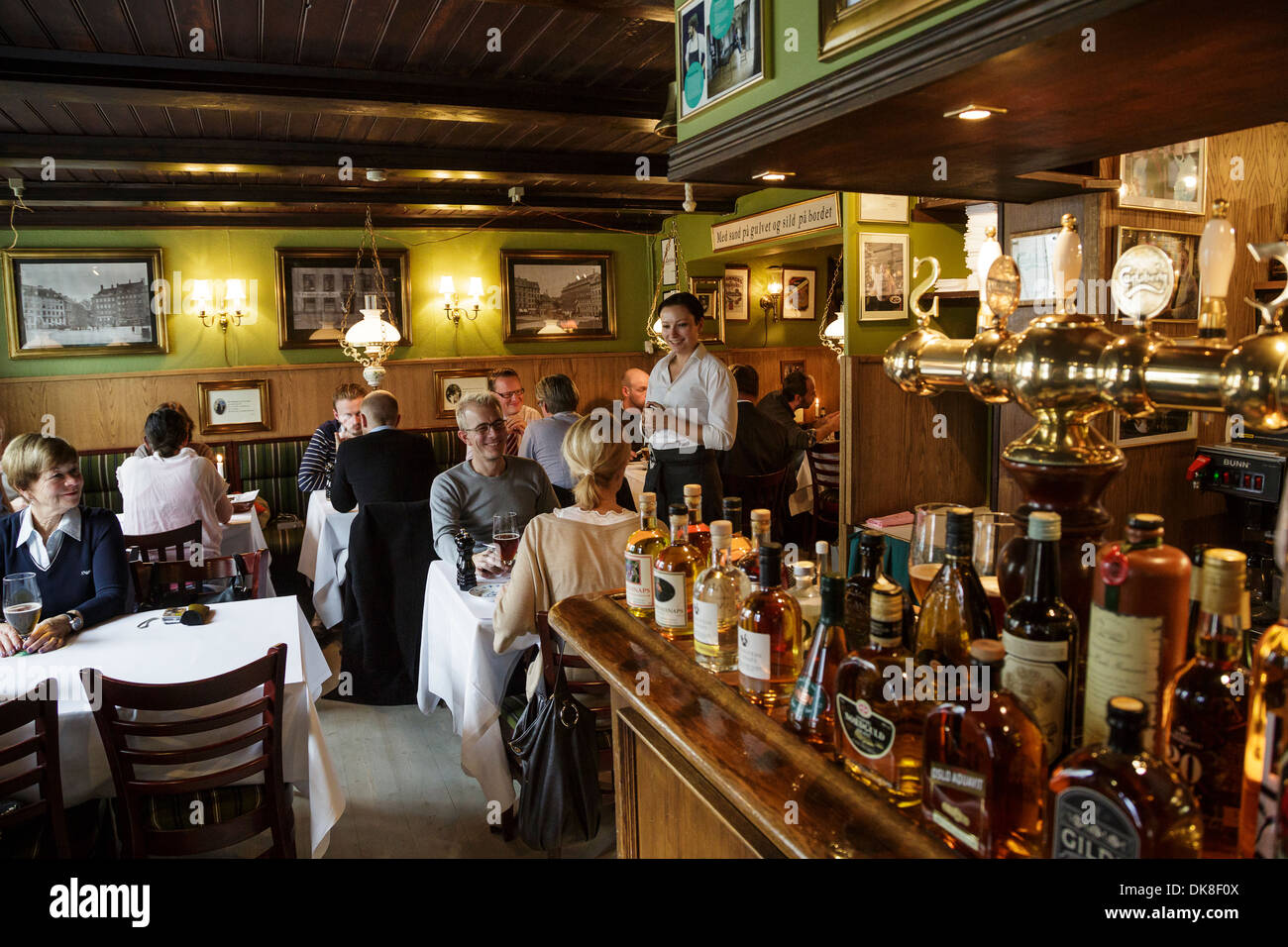 People at Restaurant Schonnemann Serving traditional Danish food ...