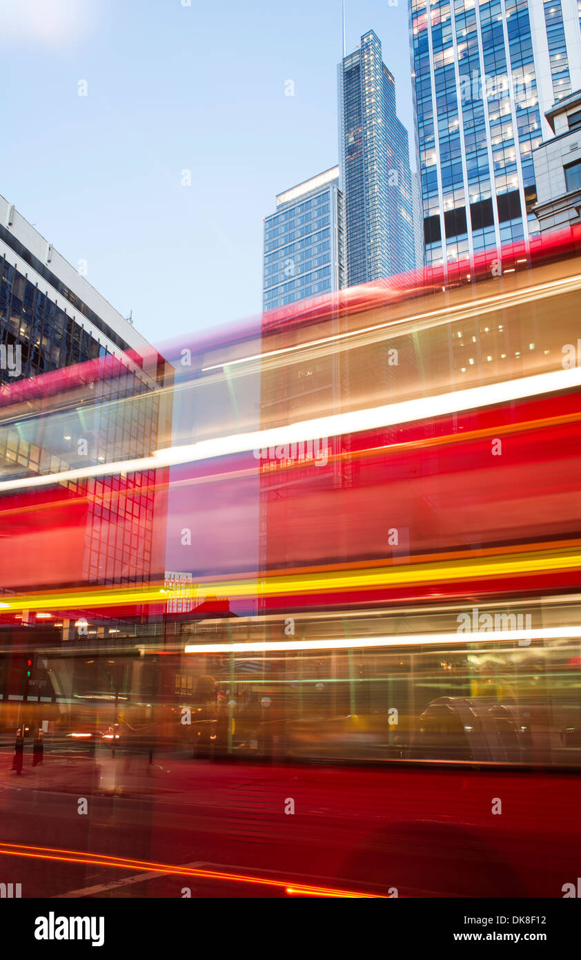 Red london bus blurred hi-res stock photography and images - Alamy