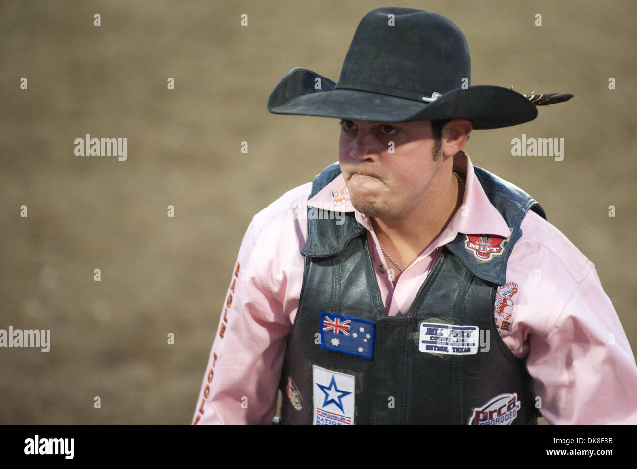 July 21, 2011 - Salinas, California, U.S - Saddle bronc rider Sam ...