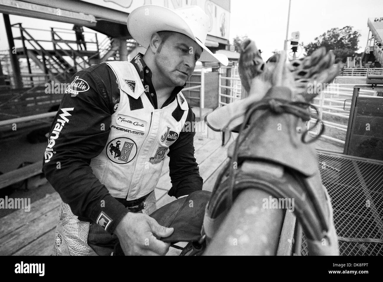 July 22, 2011 - Salinas, California, U.S - Bareback rider Kelly ...