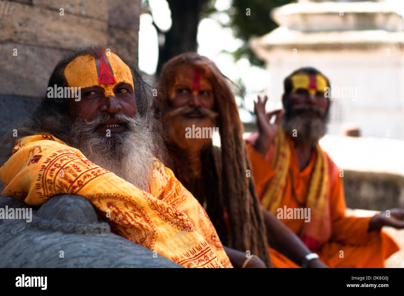 Sadhus at Pashupatinath in Kathmandu, Nepal Stock Photo - Alamy