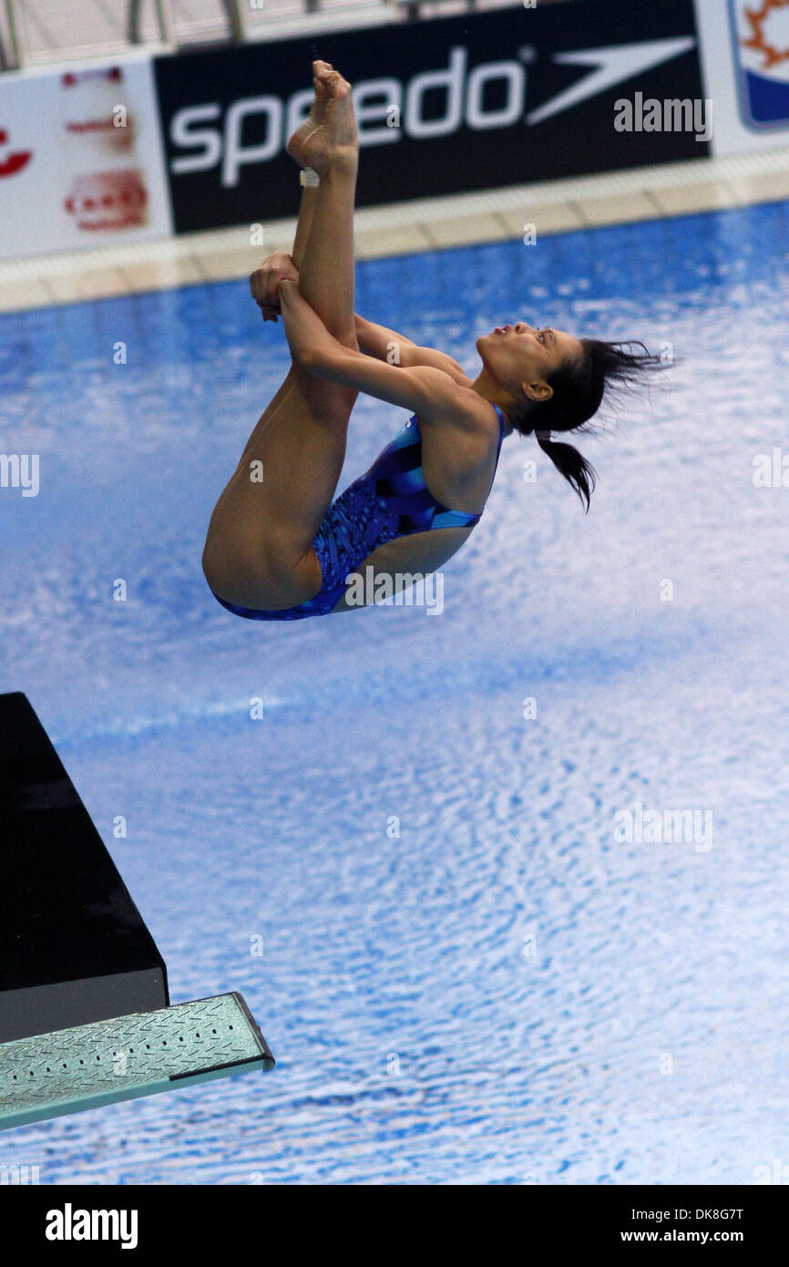Jul 23, 2011 - Shanghai, China - WU MINXIA of China takes a dive during ...