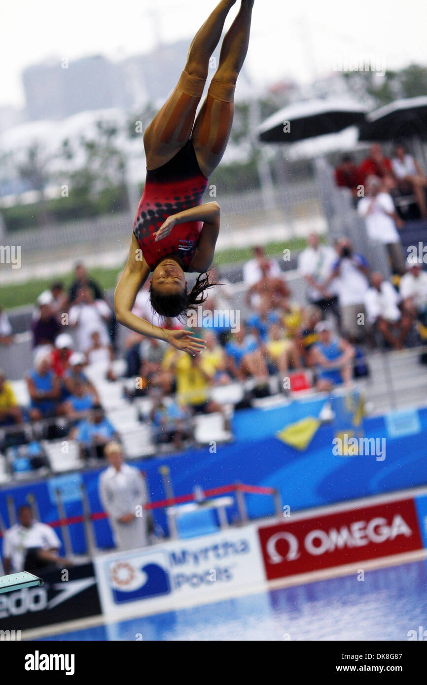 Jul 23, 2011 - Shanghai, China - HE ZI of China performs a dive during ...