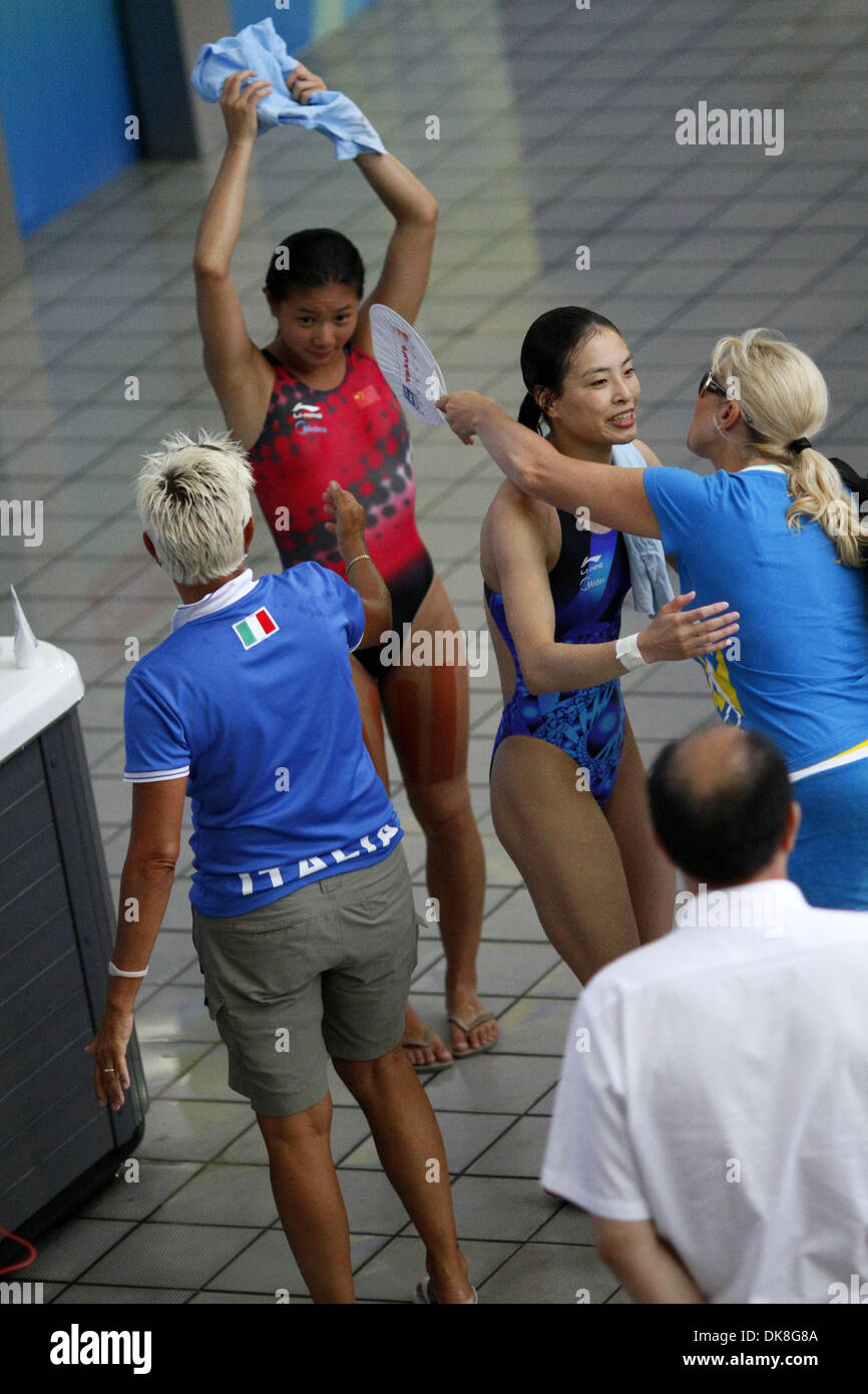 Jul 23, 2011 - Shanghai, China - WU MINXIA of China (diver at right) is ...
