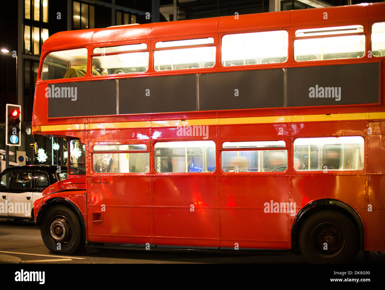 Red vintage bus in London. London City tour Stock Photo - Alamy