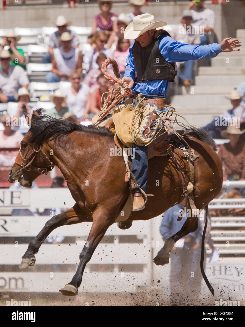 July 23, 2011 - Cheyenne, Wyoming, U.S. - Rodeo - LUKE MORGAN performs ...