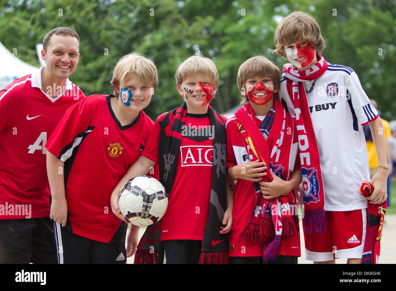 Chicago fire soldier field fans hi-res stock photography and images - Alamy