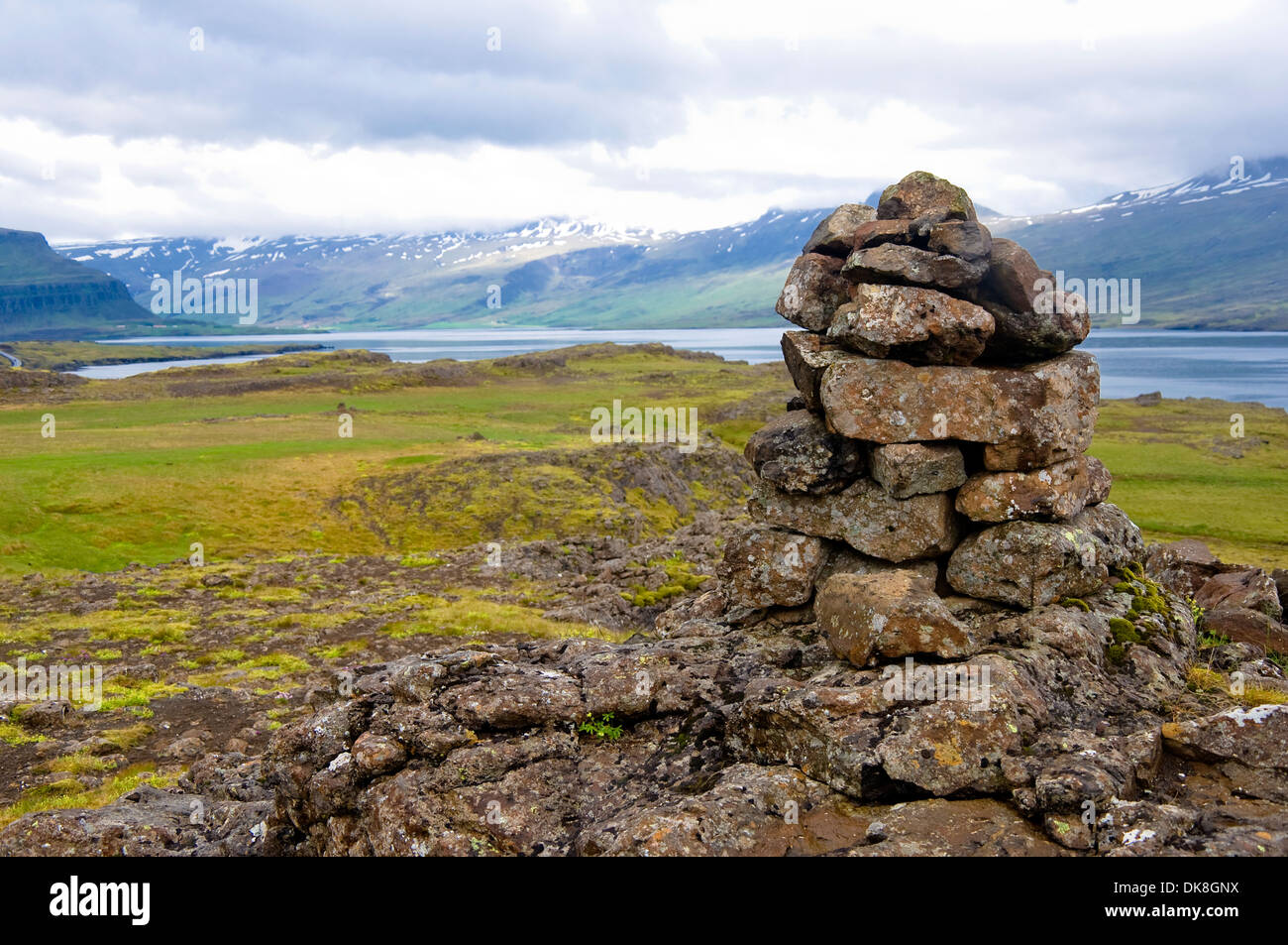 Stone Piles, Hofn, Iceland Stock Photo - Alamy