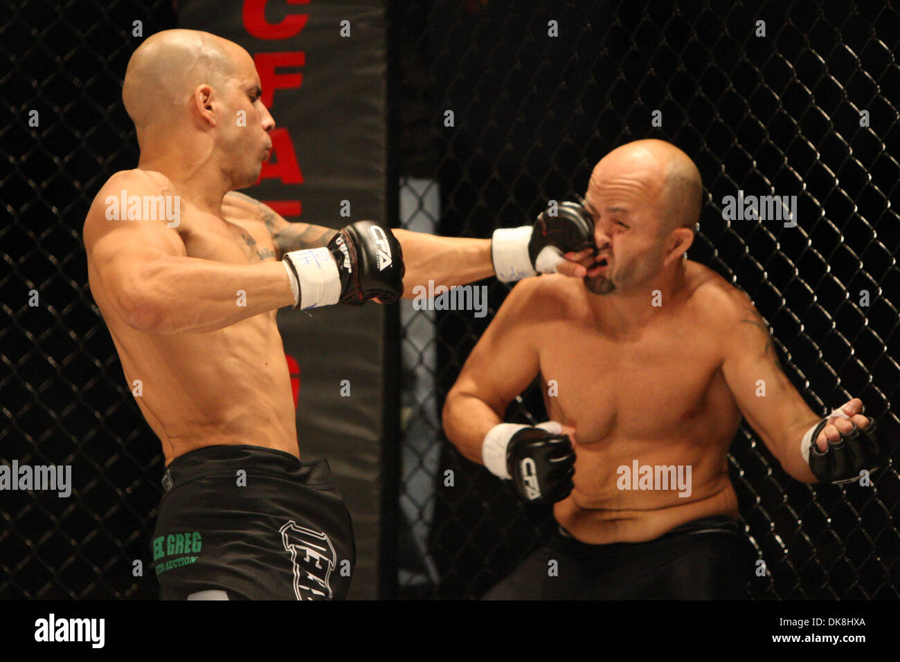 July 23, 2011 - Miami, Florida, U.S - Gabriel Varona (L) punches Cesar ...