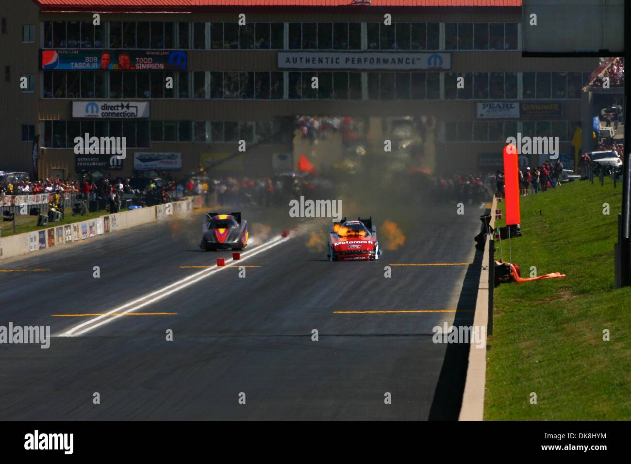 July 23, 2011 - Morrison, Colorado, U.S - Flames come through the hood ...