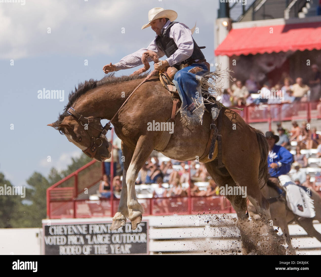 July 24, 2011 - Cheyenne, Wyoming, U.S. - Rodeo - CASEY SISK performs ...