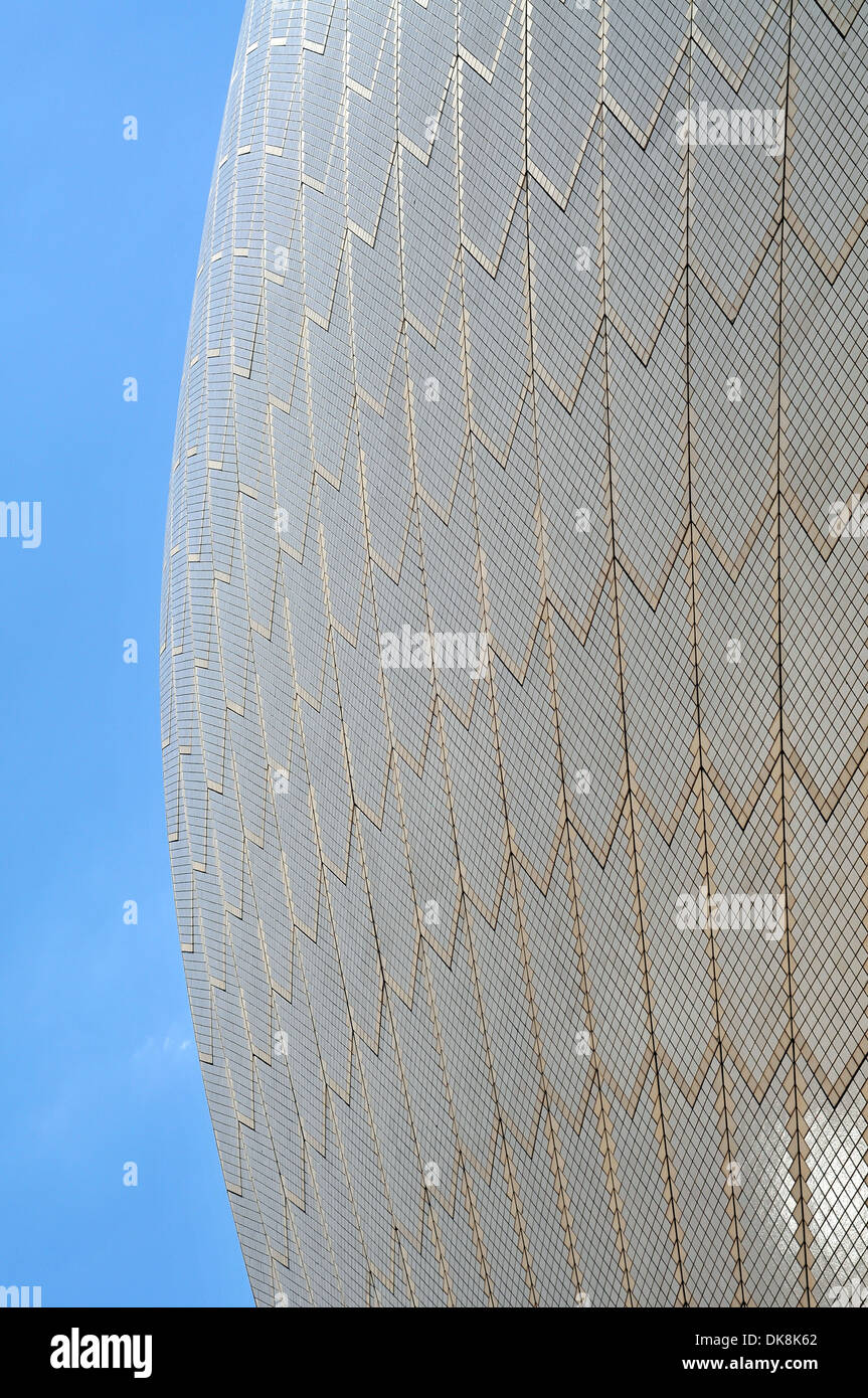 Numerous tiles create patterns on the roof of Sydney Opera House Stock ...