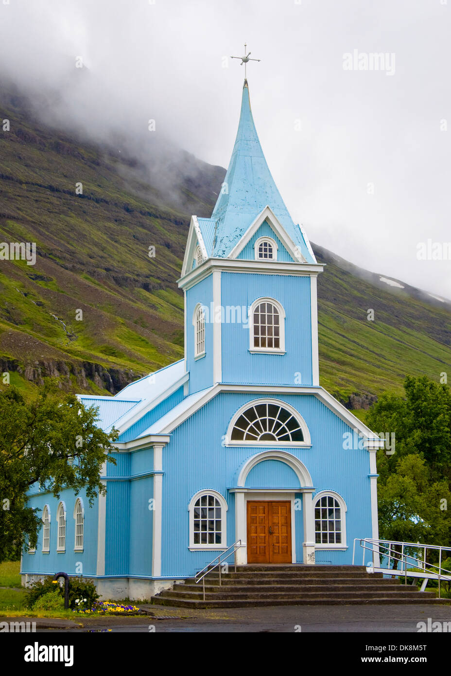 Colourful church, Seydisfjordur, Iceland Stock Photo - Alamy