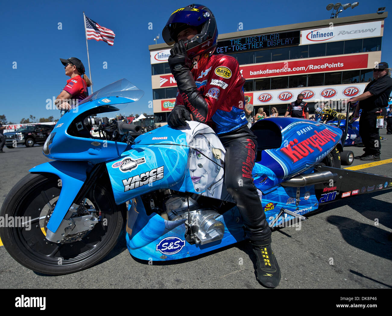 July 29, 2011 - Sonoma, California, U.S - Pro Stock Motorcycle rider ...