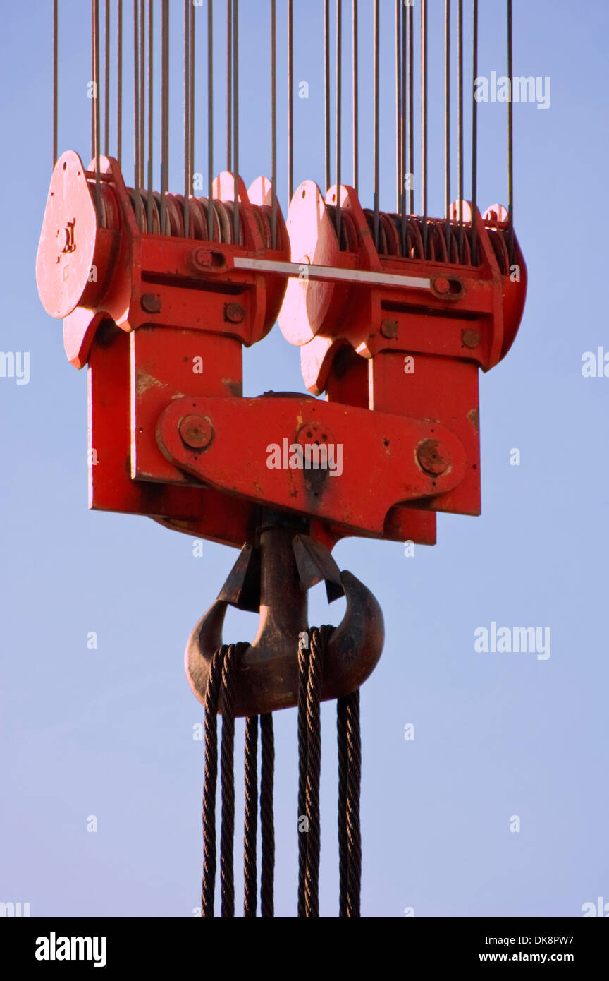 Big red hook against blue sky Stock Photo - Alamy