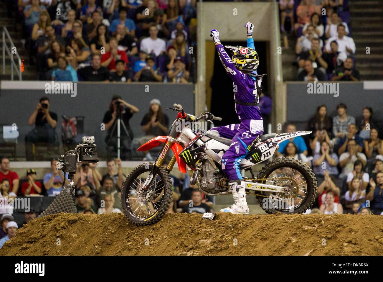July 29, 2011 - Los Angeles, California, U.S - Nate Adams celebrates ...